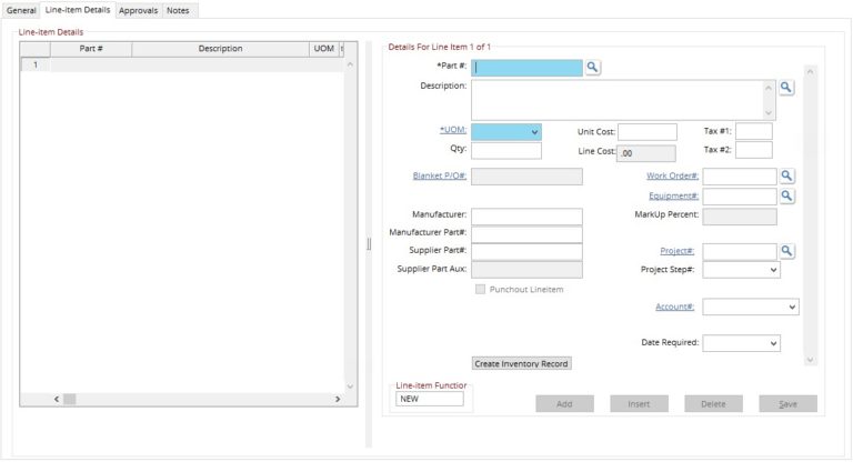 Requisition Entry – Directline Knowledgebase