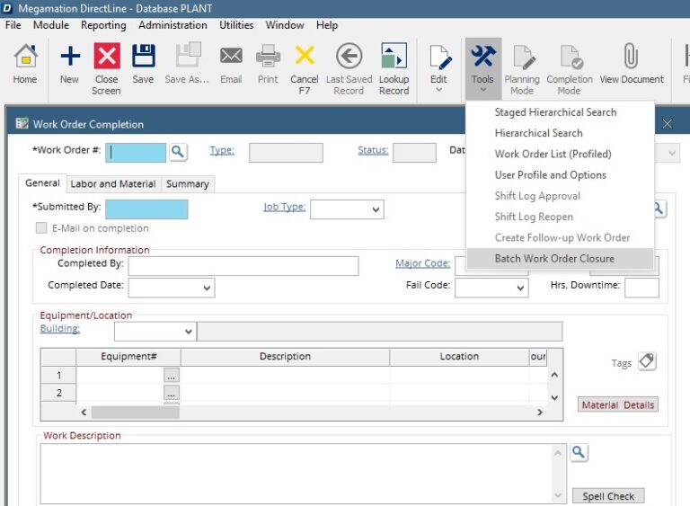 How To – Batch Work Order Closure – Directline Knowledgebase