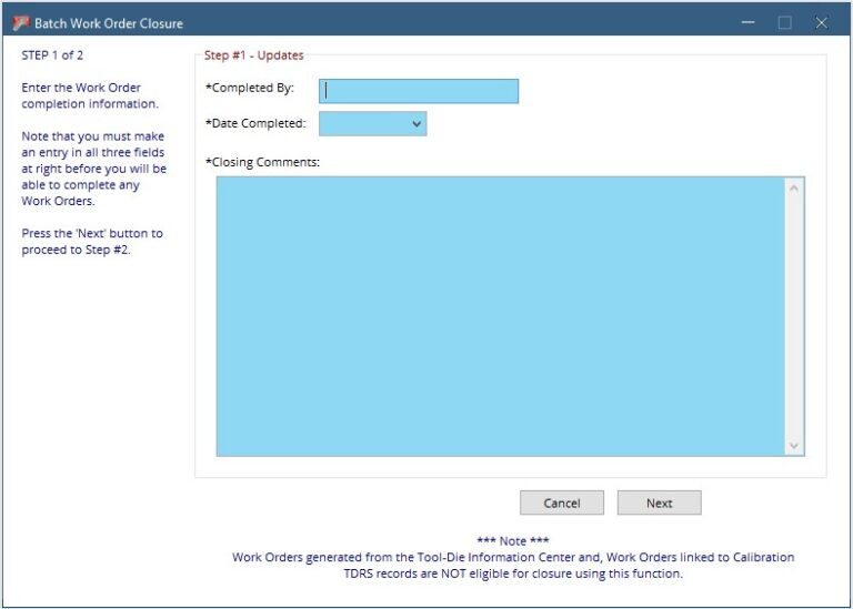 How To – Batch Work Order Closure – Directline Knowledgebase